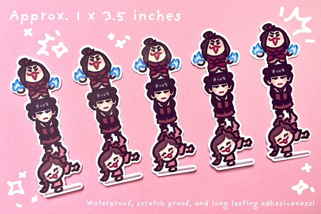 ATLA Die Cut Waterproof Stickers, Ozai's Angels, Azula, Mei, Ty Lee ...