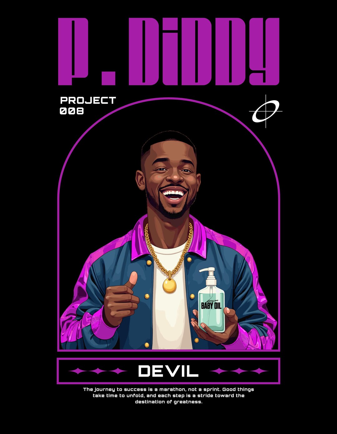 P. Diddy Devil A Bold and Edgy SVG Vector Design, Perfect for DTF/DTG ...