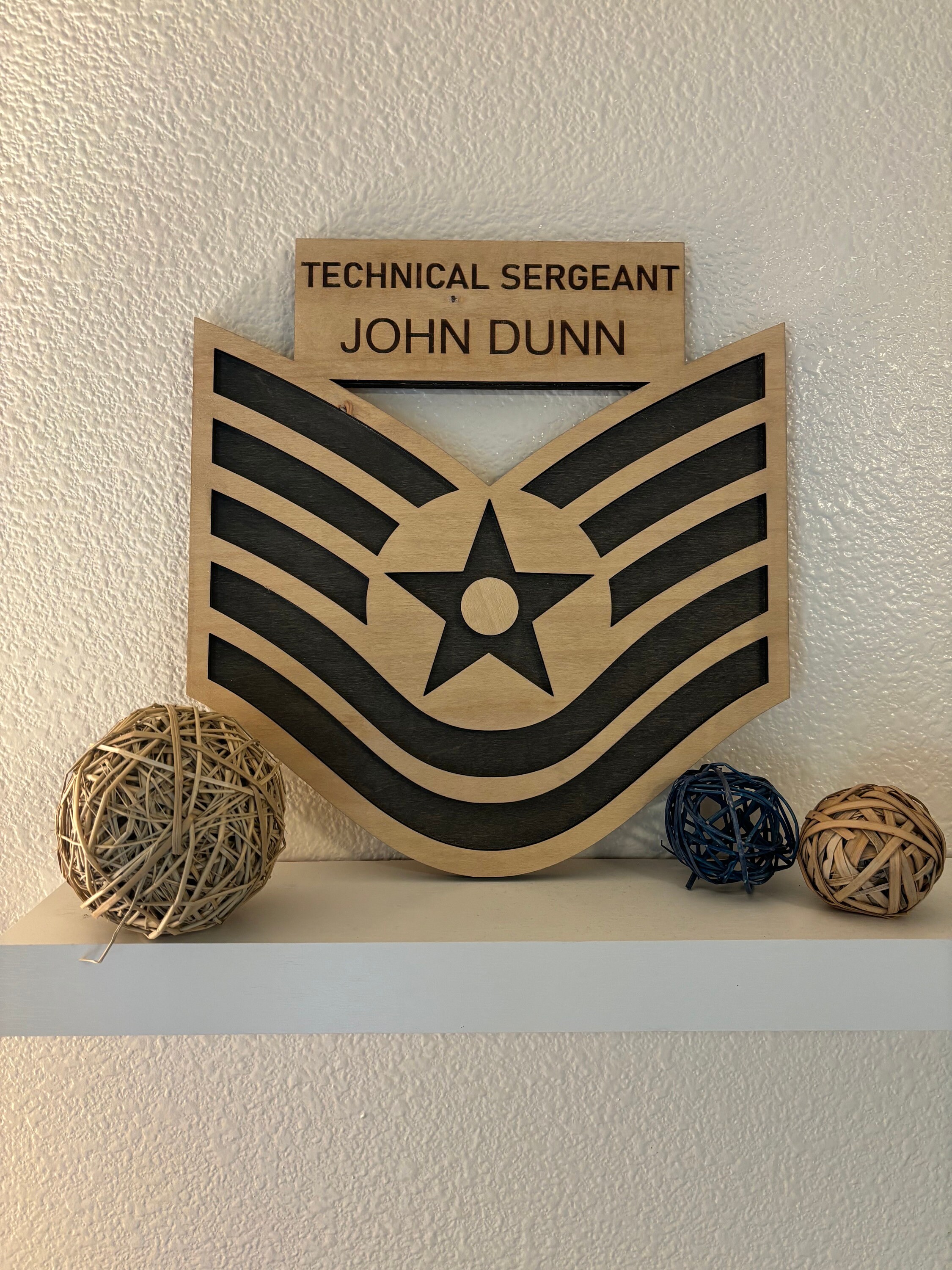 Custom Military Rank Insignia Plaque - Etsy