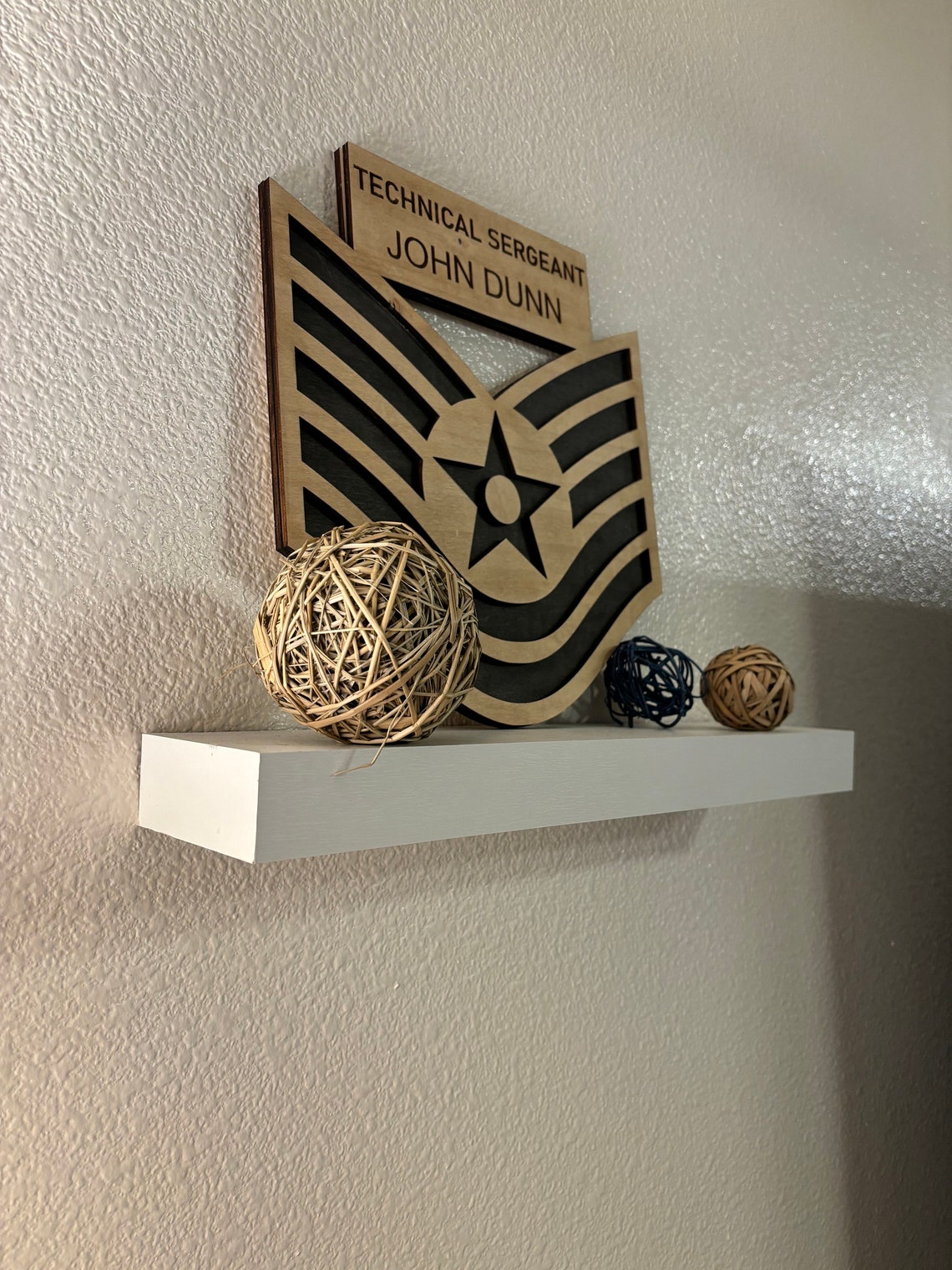 Custom Military Rank Insignia Plaque - Etsy