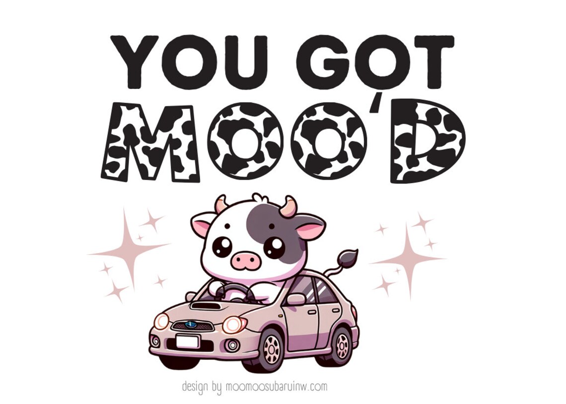 Moo Moo Subaru - Subamoo Driving - Downloadable Info Card Double Sided ...