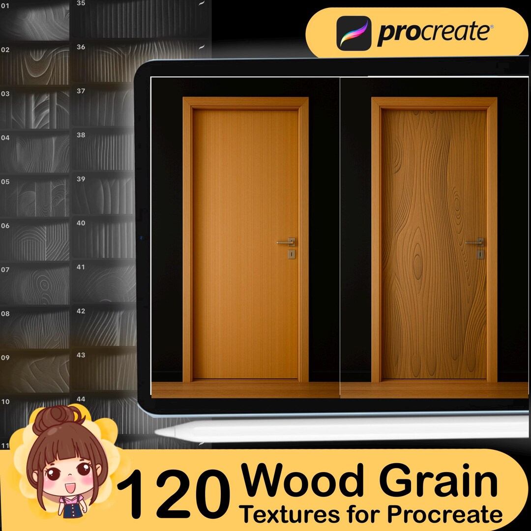 120 Wood Grain Procreate Brushes: Seamless Wooden Pattern Textures - Etsy