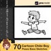 70 Procreate Cartoon Chibi Boy, Poses Base Sketches Kawaii Character ...
