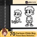 70 Procreate Cartoon Chibi Boy, Poses Base Sketches Kawaii Character ...