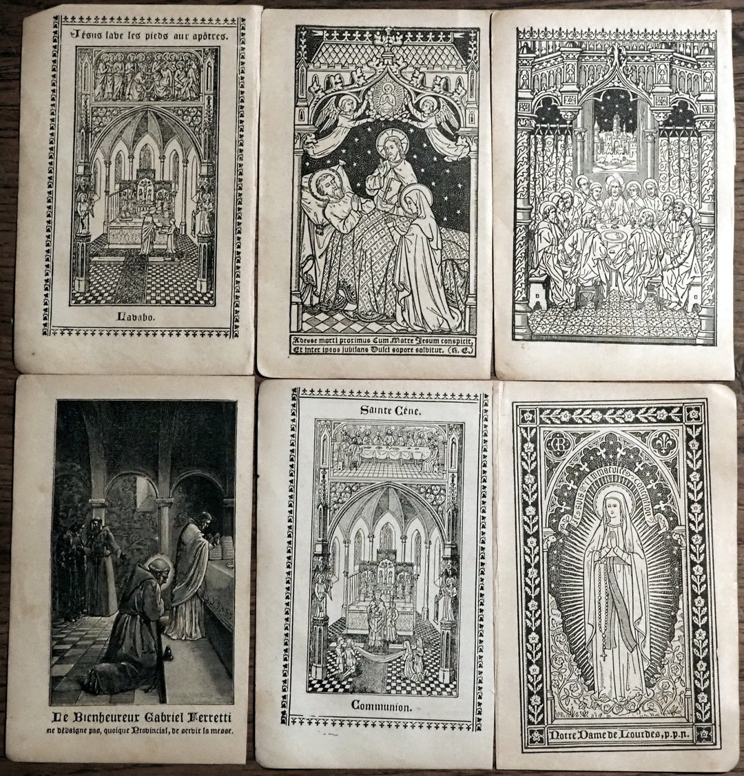 Lot of 6 Mini Original Engravings From 1900 - Catholic Missal - Mod3 - Etsy