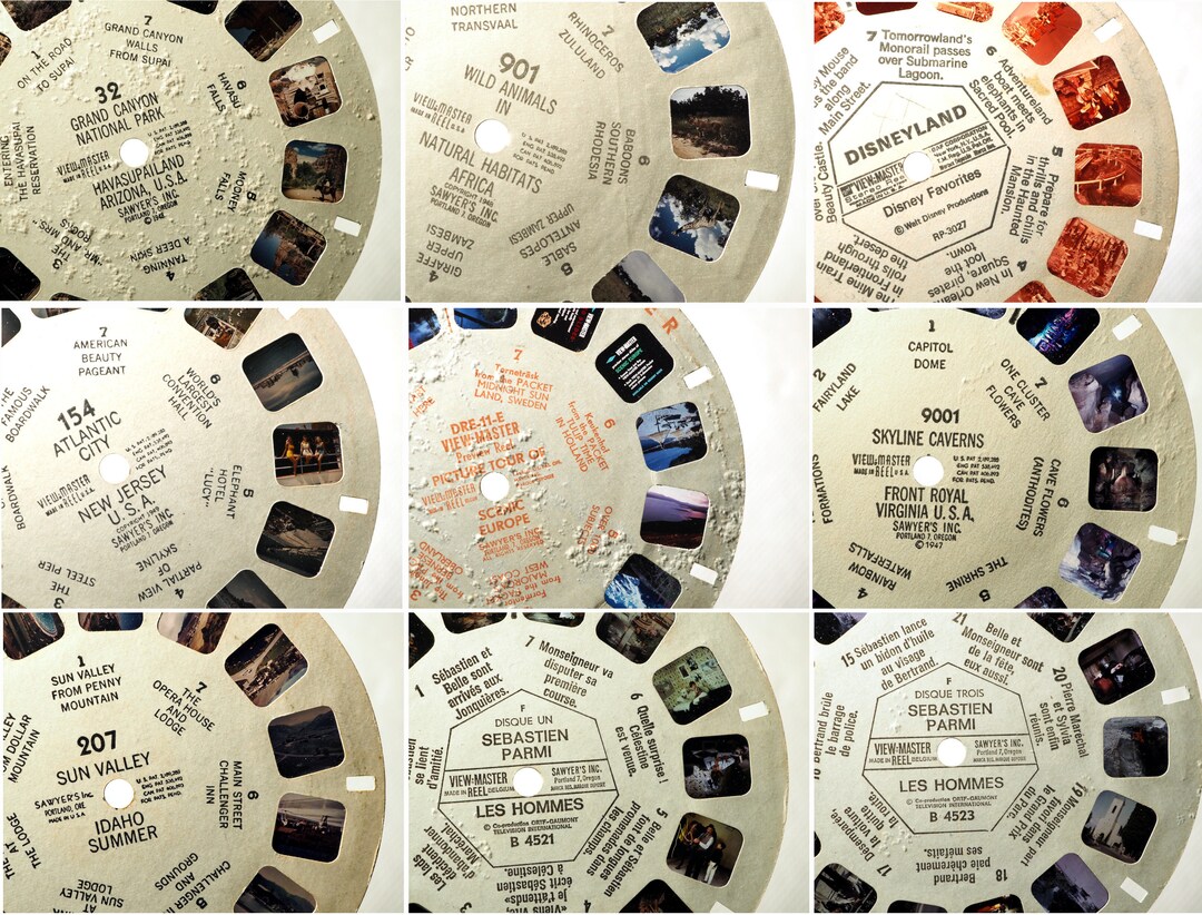 Lot of 9 Discs for Viewmaster 3d Pictures Stereoscope Vintage Toy - Etsy