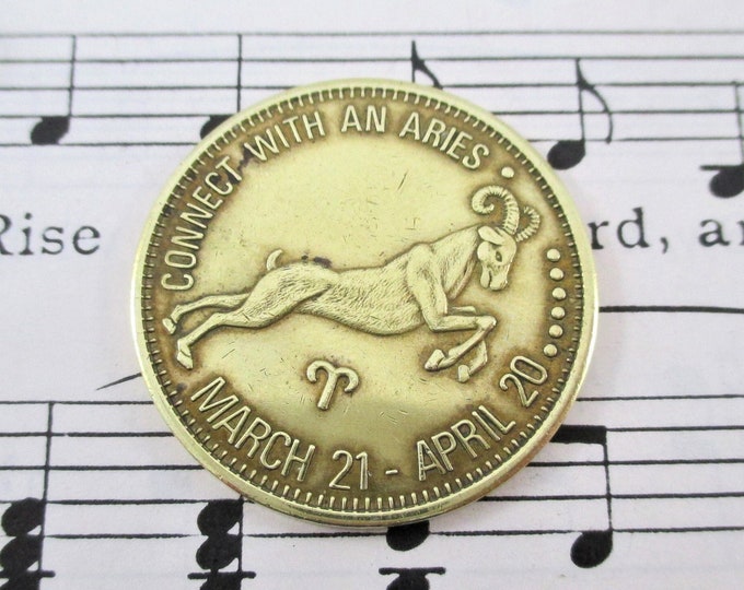 Vintage Naughty Aries Coin Connect With an Aries - Etsy