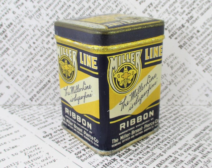 Vintage Miller Line Ribbon Tin - Etsy