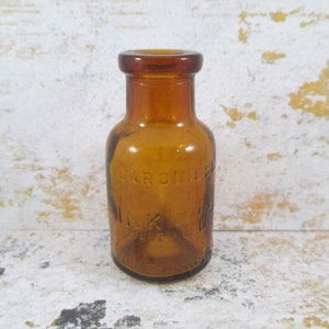Vintage Amber Cardinell Erado Ink Mark Out Bottle - Etsy