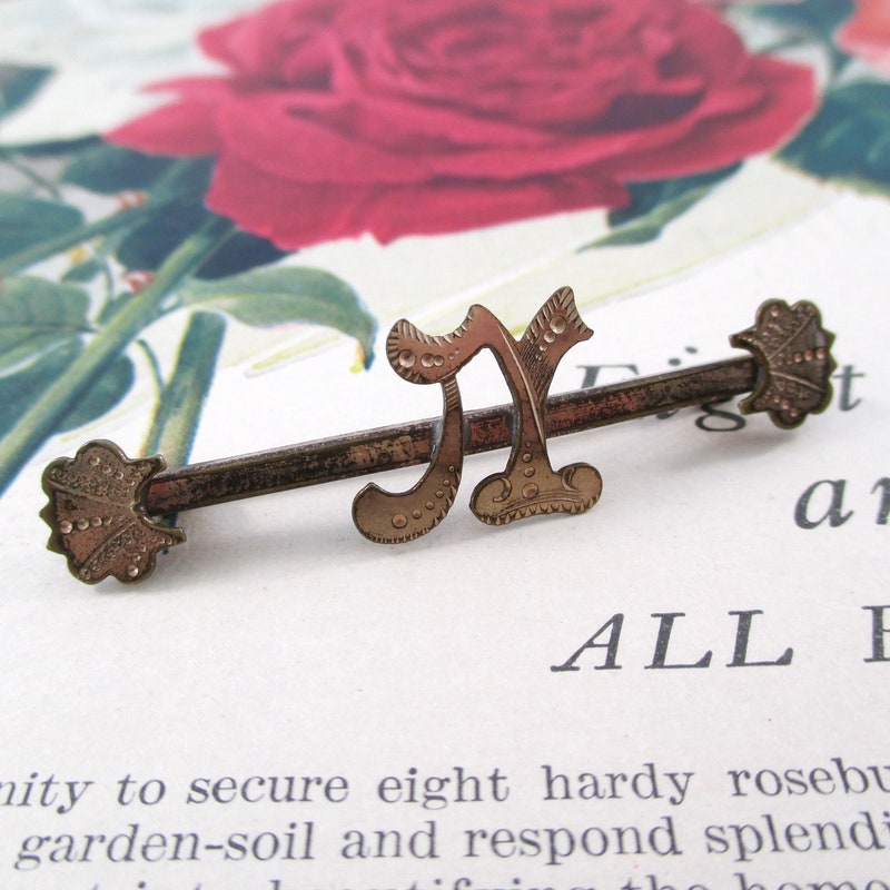 N Brooch Pin Letter - Etsy