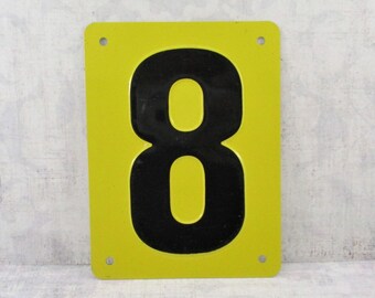 10 Vintage Metal Number 8 Marquee Signage Number Sign Birthday Numbers ...