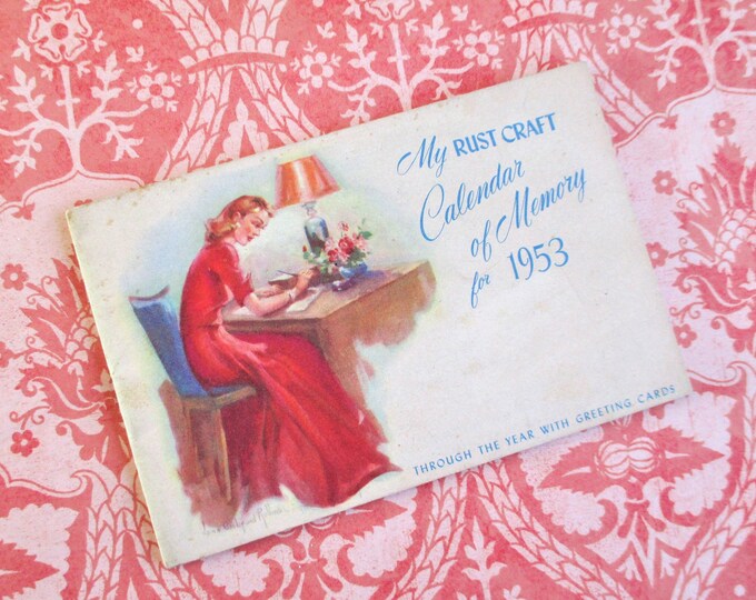 Vintage Rust Craft Calendar of Memory for 1953 Blank / Unused - Etsy