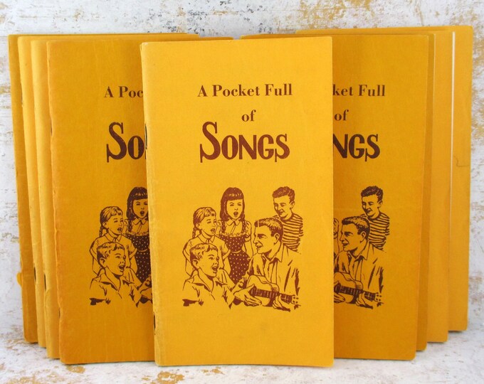 Nine Vintage Sing "a Pocket Full of Songs" Song Books - Etsy