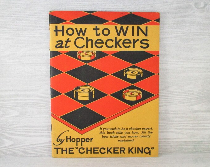 Vintage Booklet How to Win at Checkers by Millard - Etsy