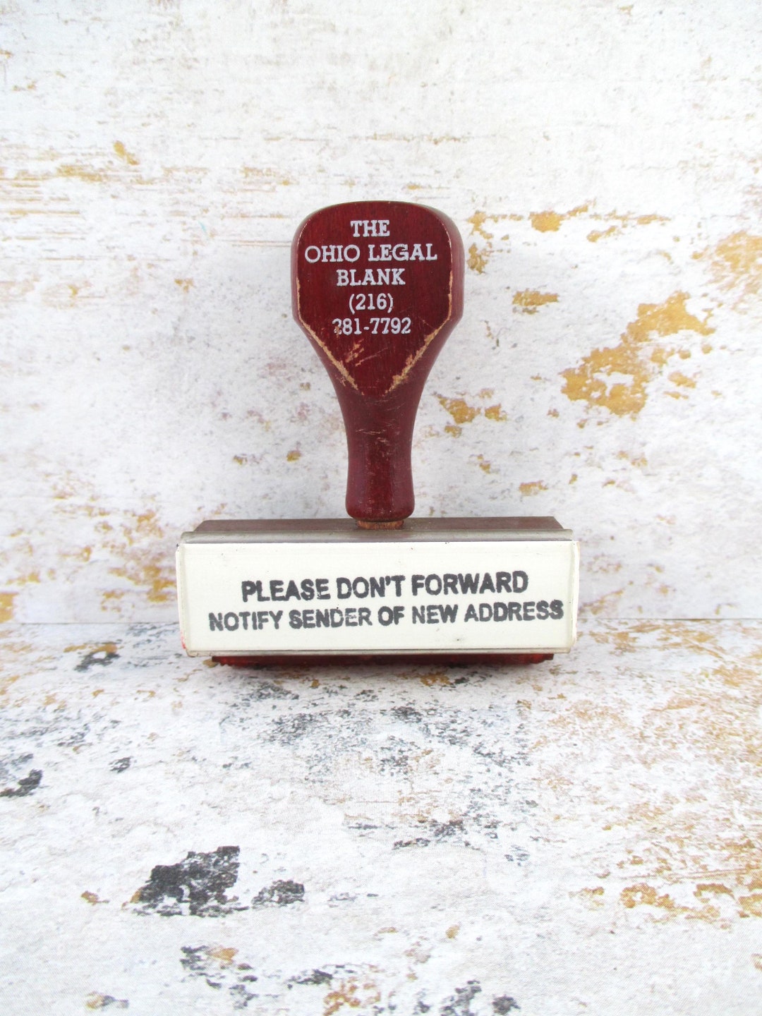 Vintage Office Stamp - Please Don't Forward / Notify Sender of New ...