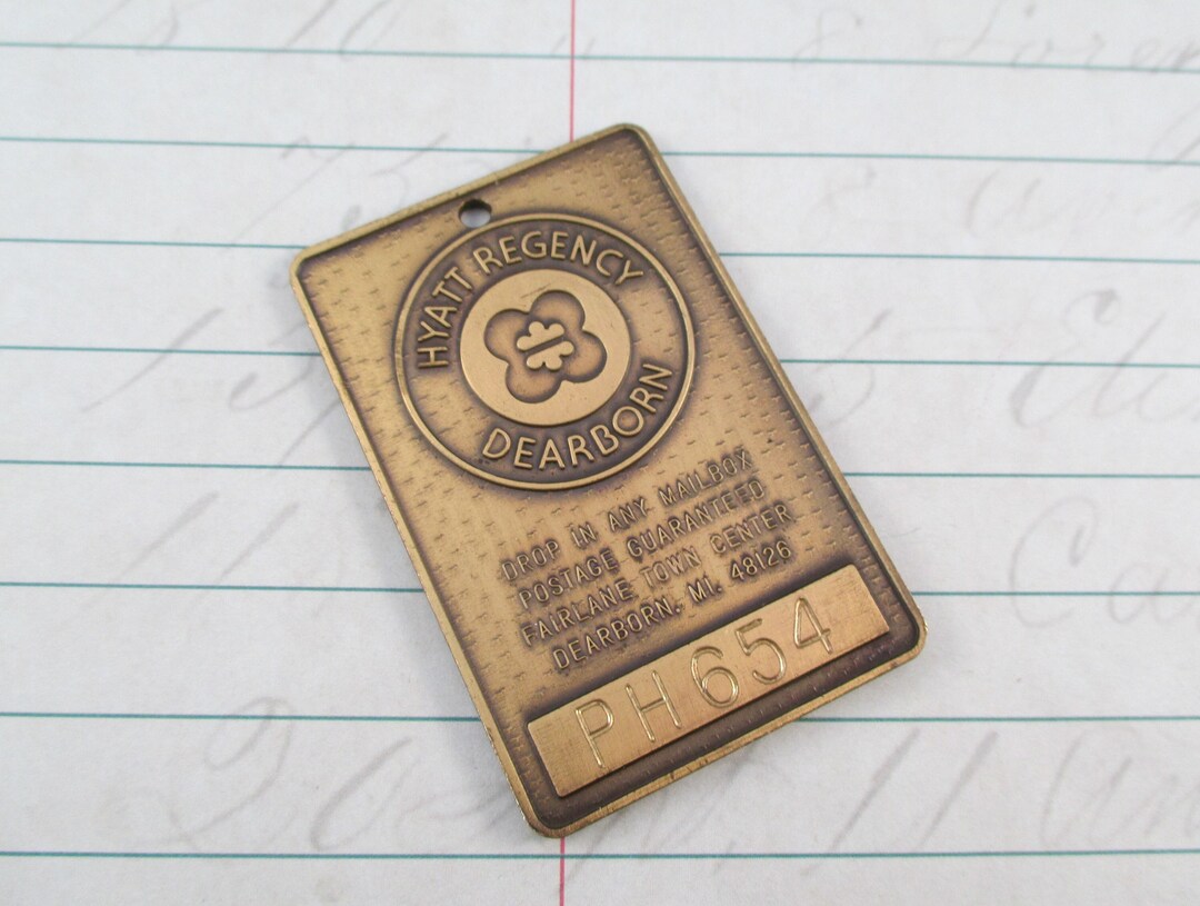 Vintage Hyatt Regency Dearborn Brass Hotel Fob - Etsy