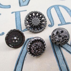 Eight Vintage Detailed Victorian and Mid Century Buttons - Etsy