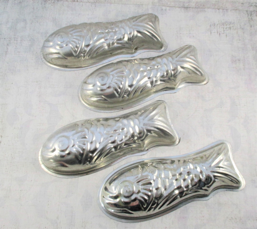 Four Vintage Aluminum Fish Molds - Etsy