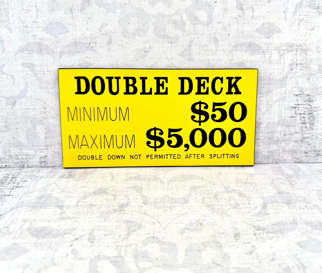 Vintage Yellow Casino Sign - Double Deck - Minimum / Maximum ...