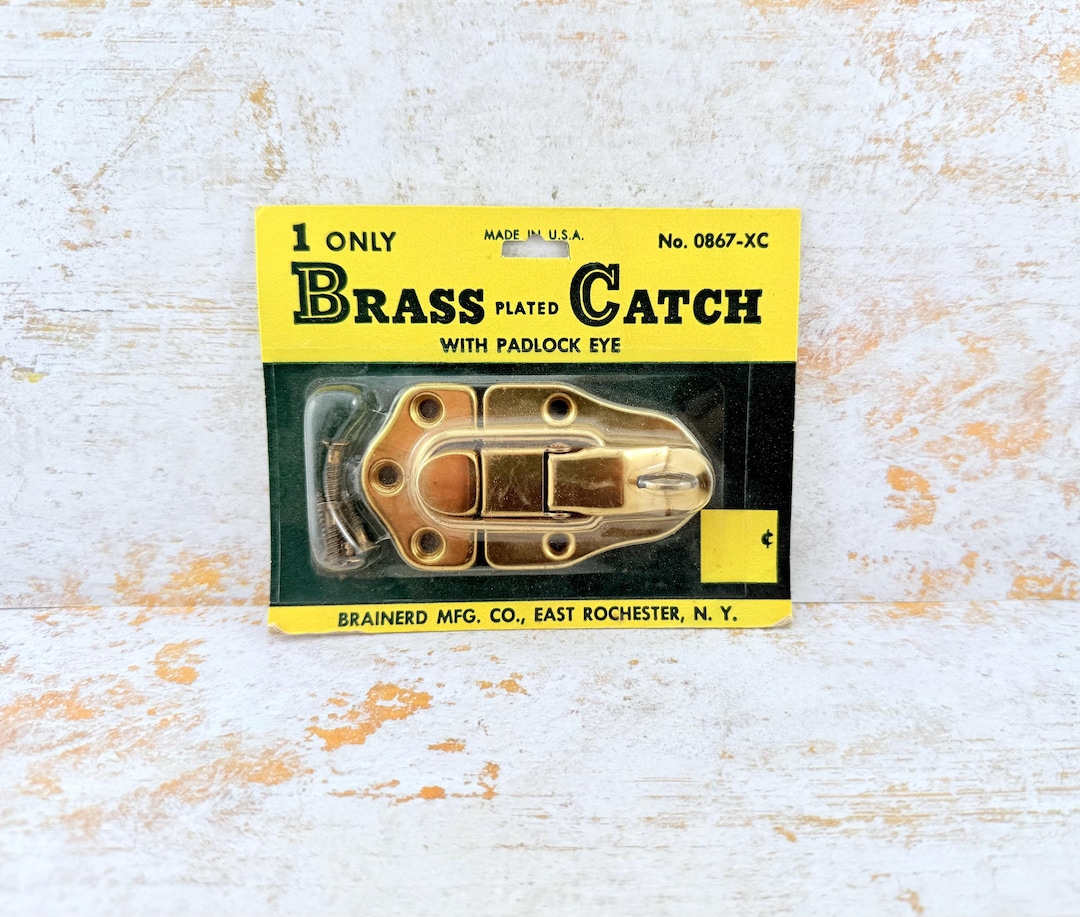 Vintage Brainerd Brass Plated Catch / Latch - Etsy