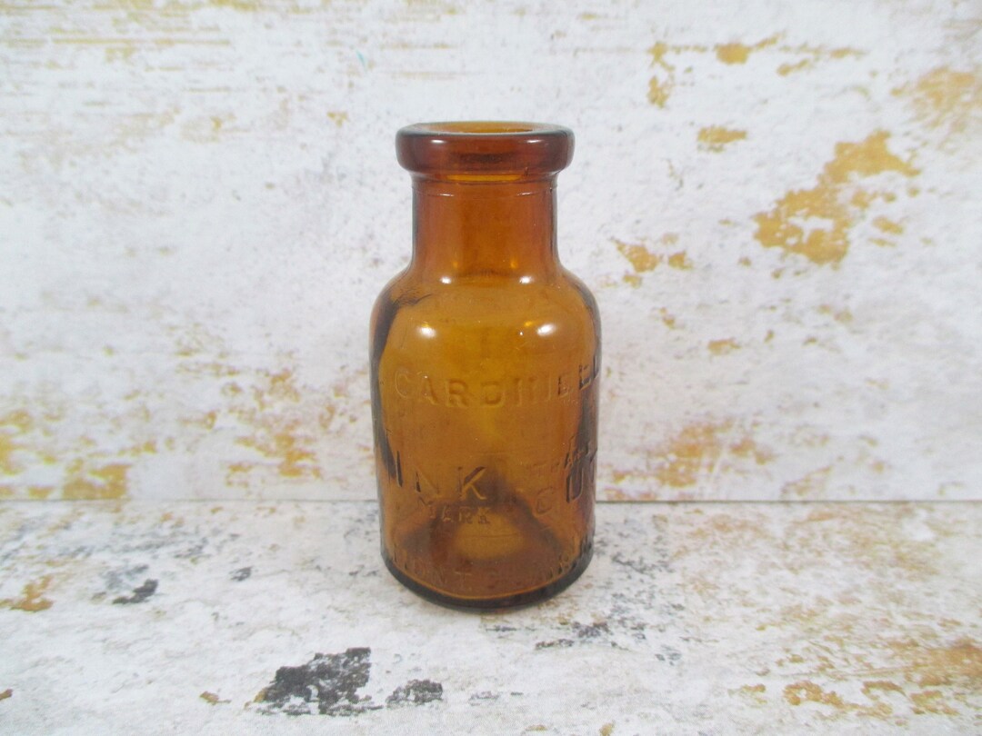 Vintage Amber Cardinell Erado Ink Mark Out Bottle - Etsy
