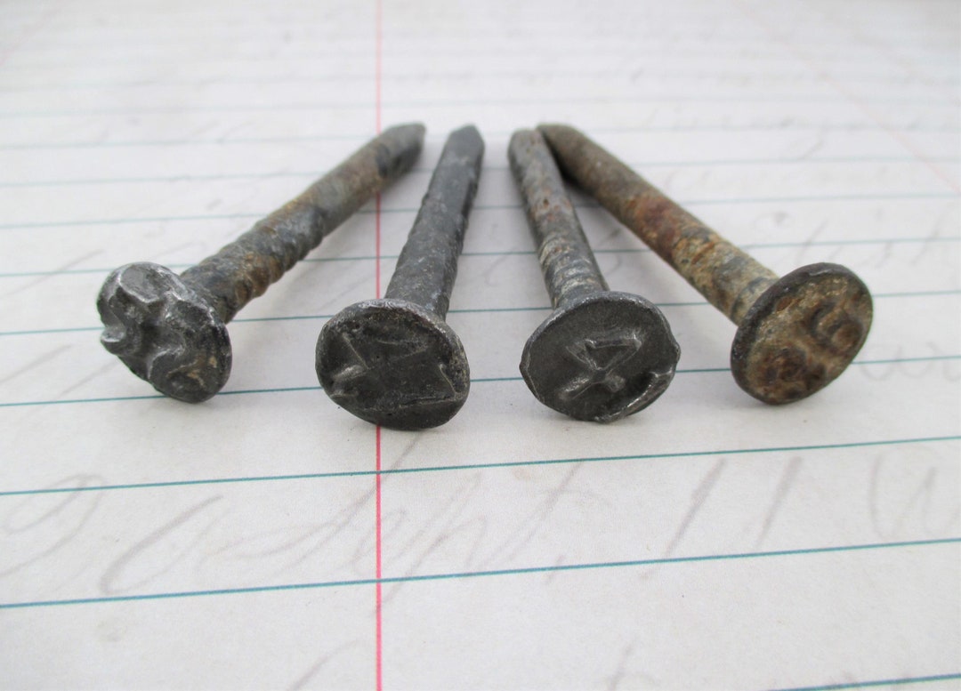 Three Vintage Metal Numbered Railroad Nails 36, 41, 47, 52 - Etsy