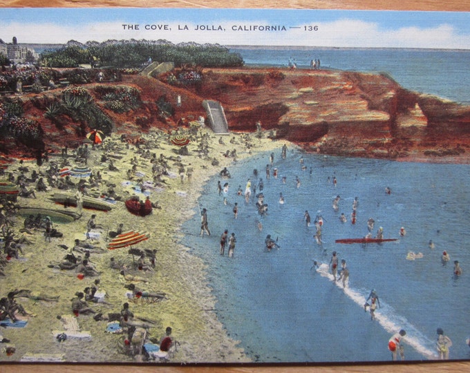 Vintage Postcard the Cove La Jolla California - Etsy