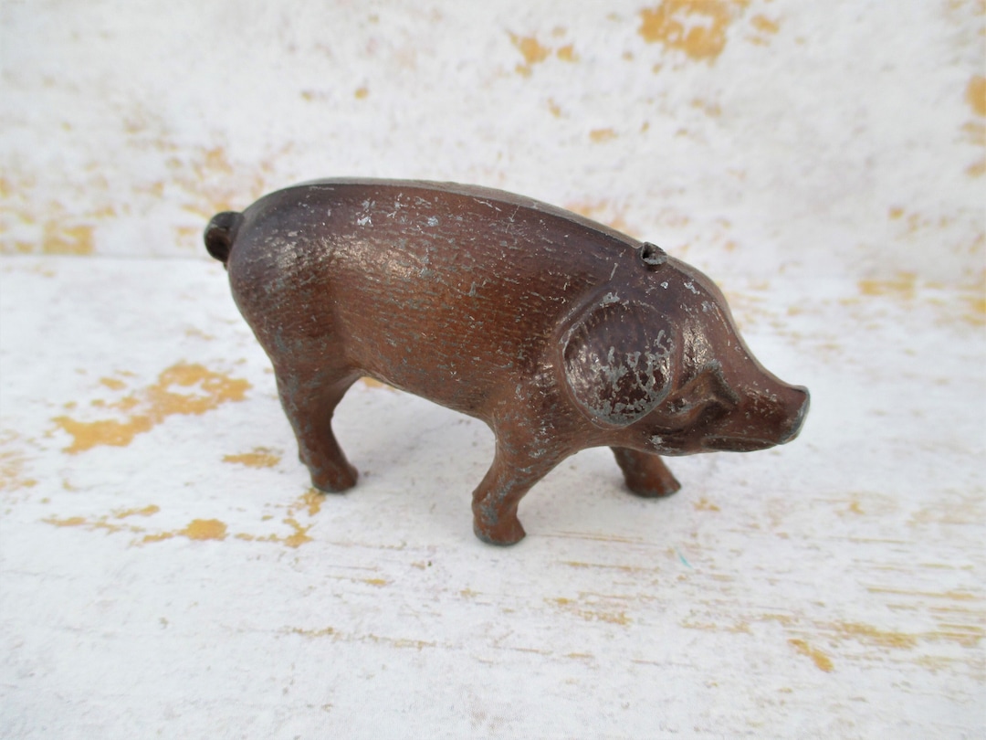 Little Vintage Cast Metal Lead Pig - Etsy