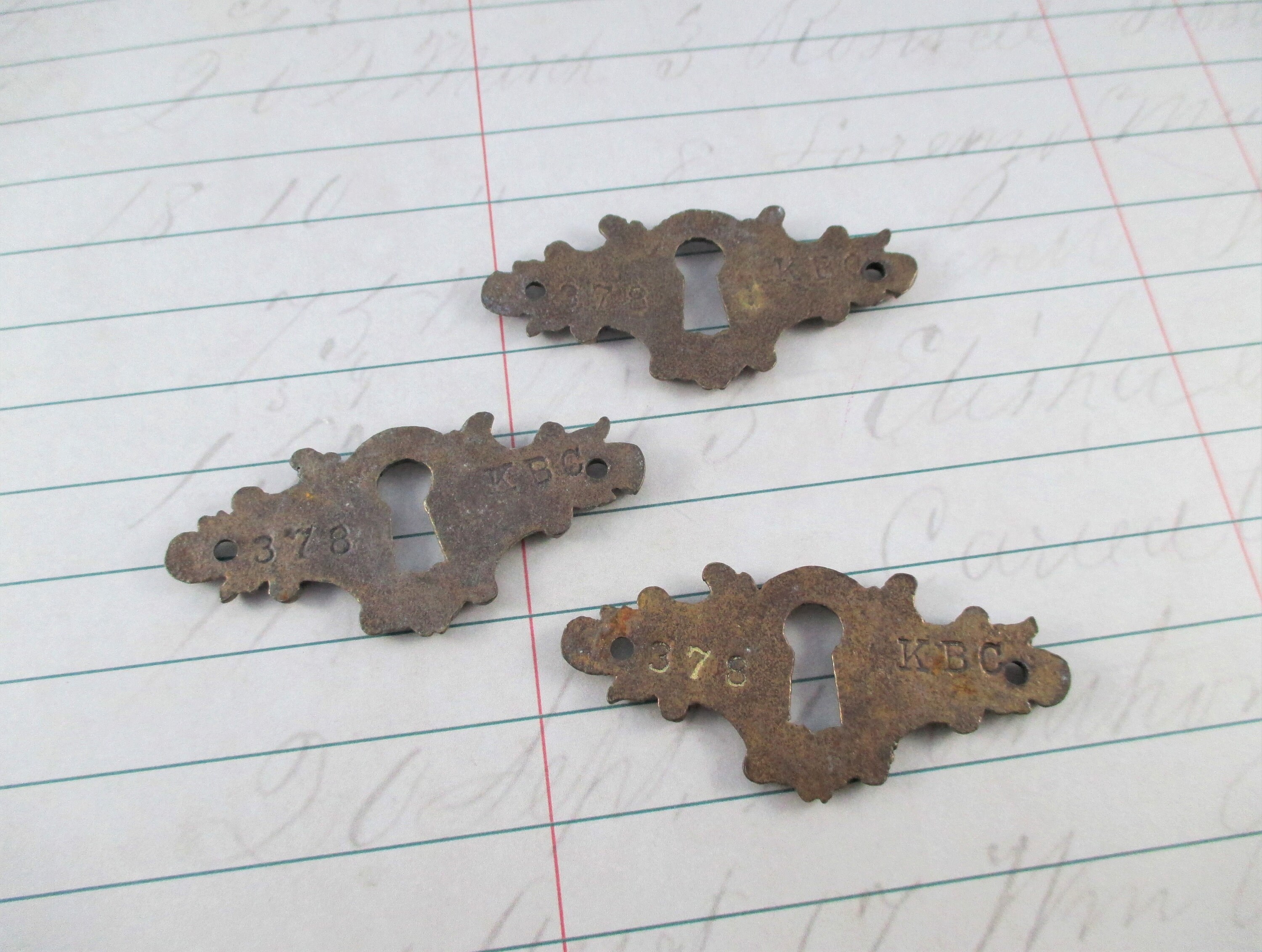 Three Ornate Brass Vintage Key Holes | Etsy