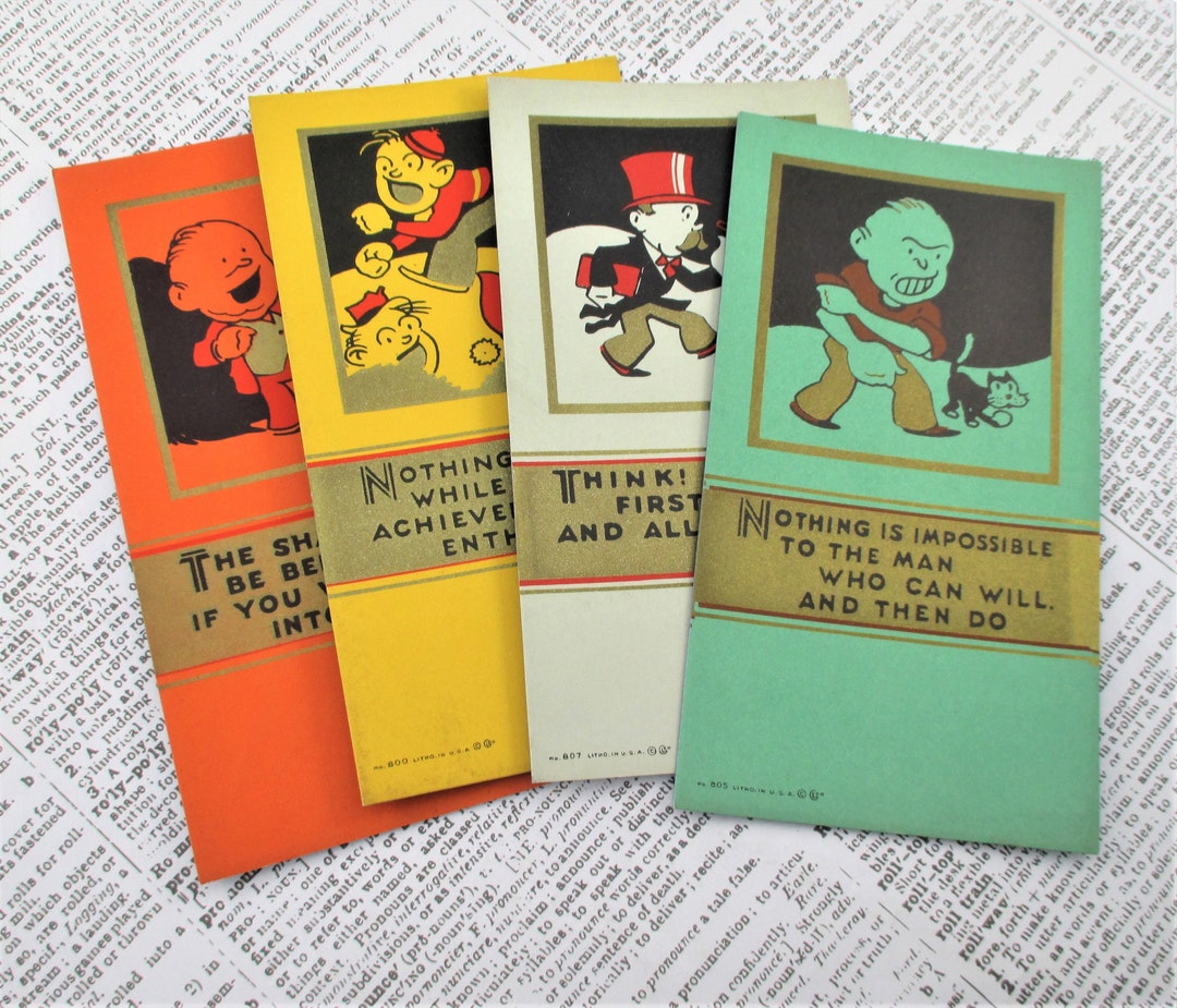 Four Inspirational Vintage Ink Blotters - C - Etsy