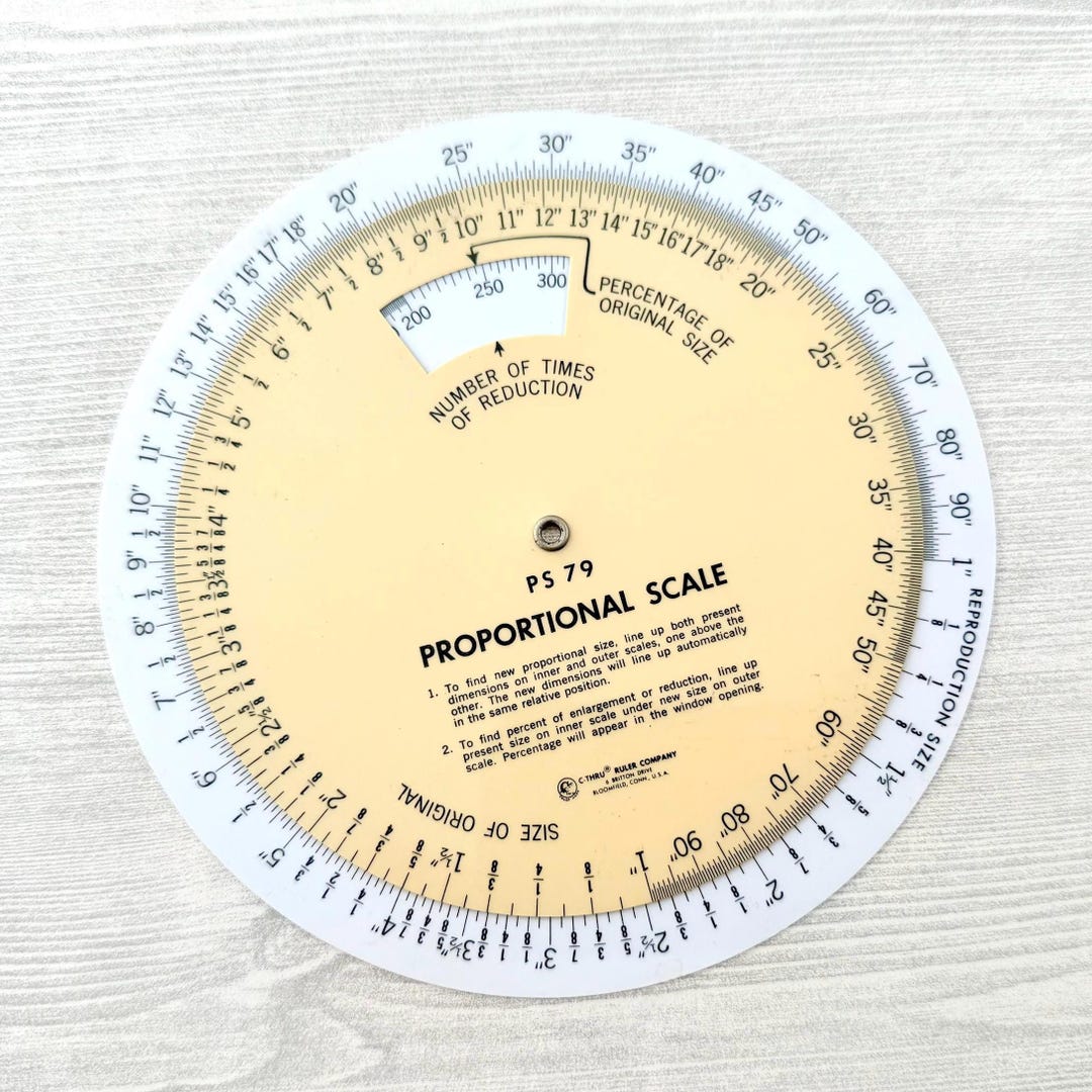 Vintage Proportional Scale Measure Wheel - C-thru Ruler Company - Etsy
