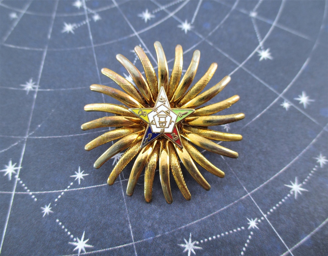 Vintage Order of the Eastern Star Brooch - Etsy