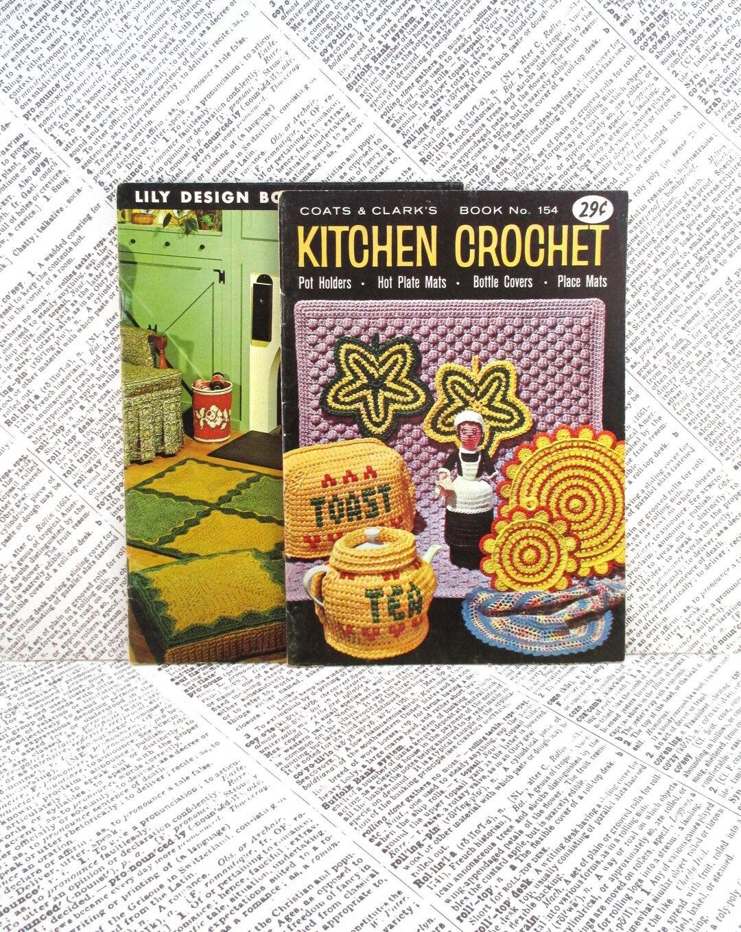 Pair of Vintage Crochet Booklets - Coats and Clarks Kitchen Crochet ...