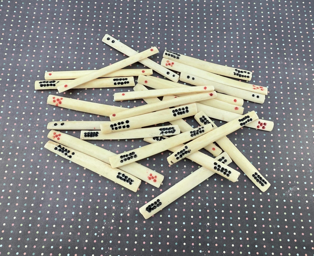 25 Vintage Bone Mahjong Counters - Etsy