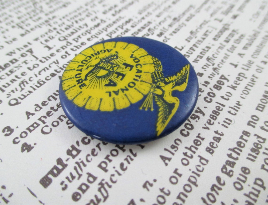 Vintage Vocational FFA Agriculture Pin Back | Etsy