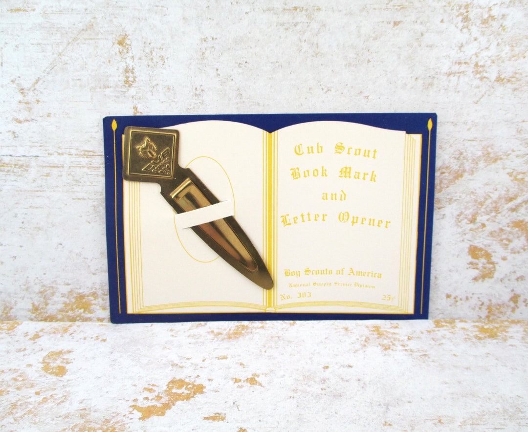 Vintage Cub Scout Book Mark and Letter Opener - Etsy