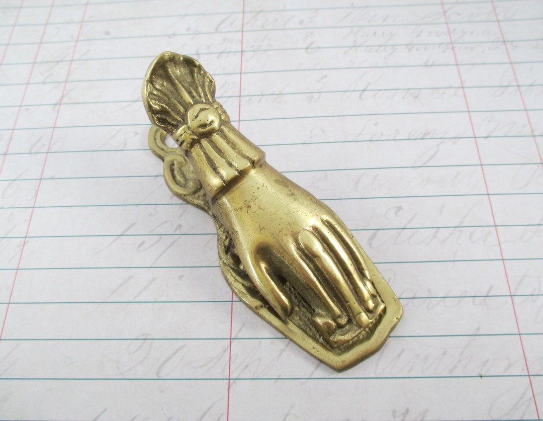 Vintage Victorian Styled Brass Hand Clip - Etsy