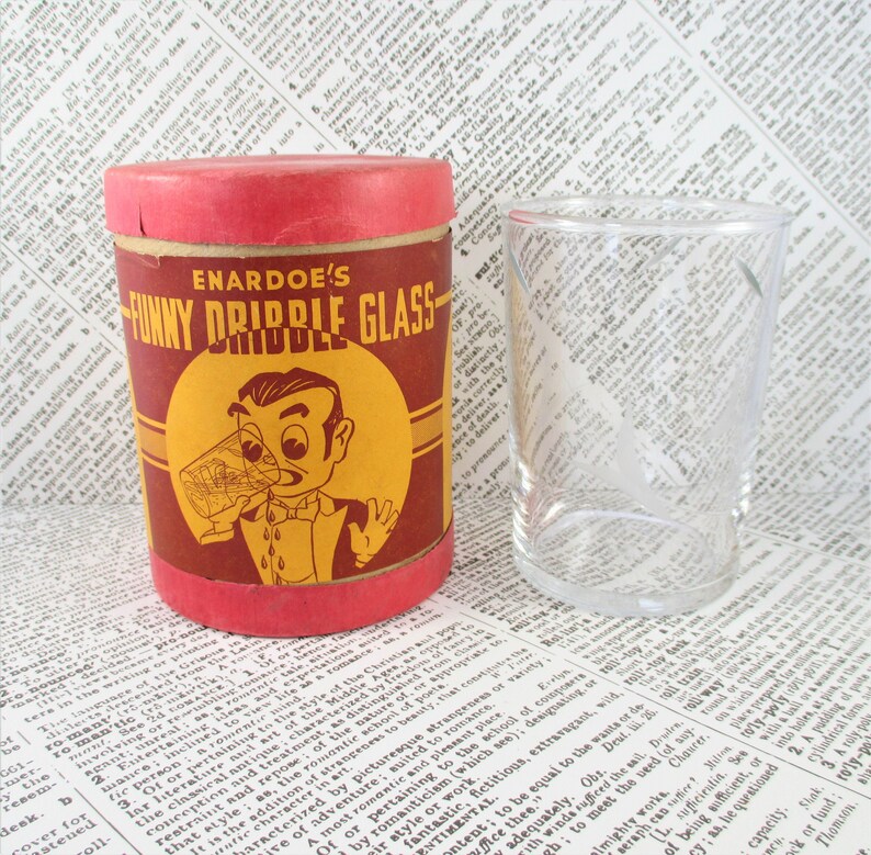 Vintage Enardoe's Funny Dribble Glass | Etsy
