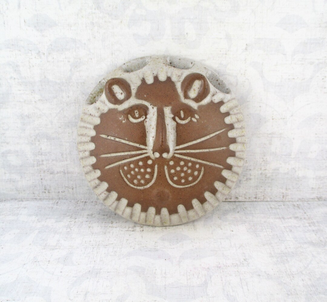 Vintage Pottery Cat Wall Pocket / Vase - Etsy