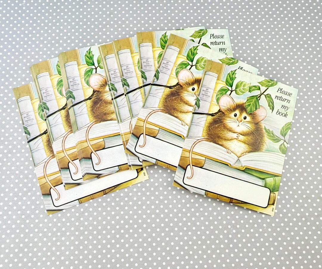 21 Vintage Antioch Mouse Bookplates - Please Return My Book - Etsy
