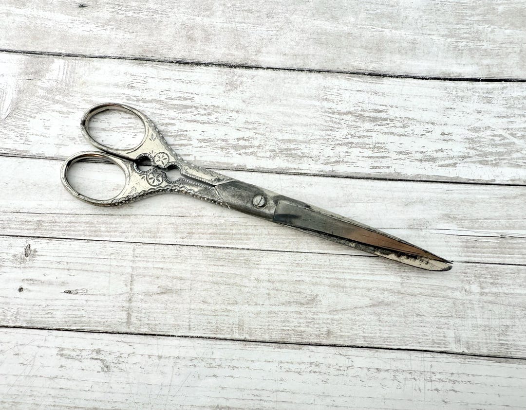 Vintage Decorated Handle Sewing Scissors - Etsy