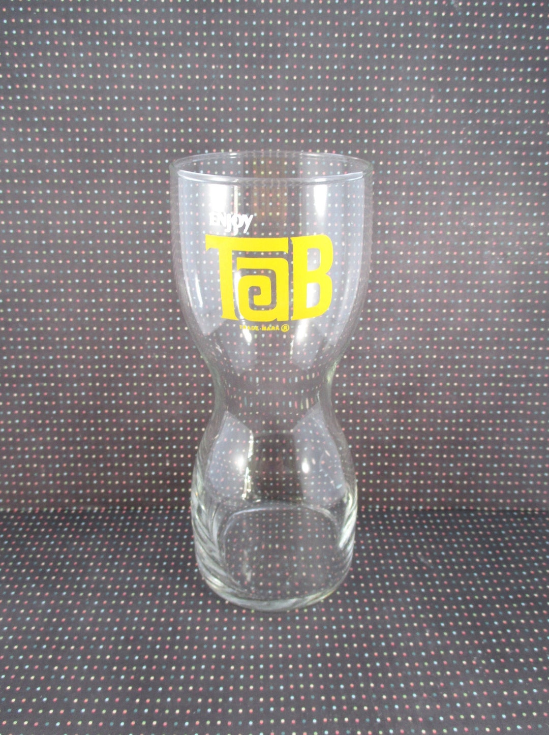 Vintage Curvy Advertising Tab Glass - Etsy