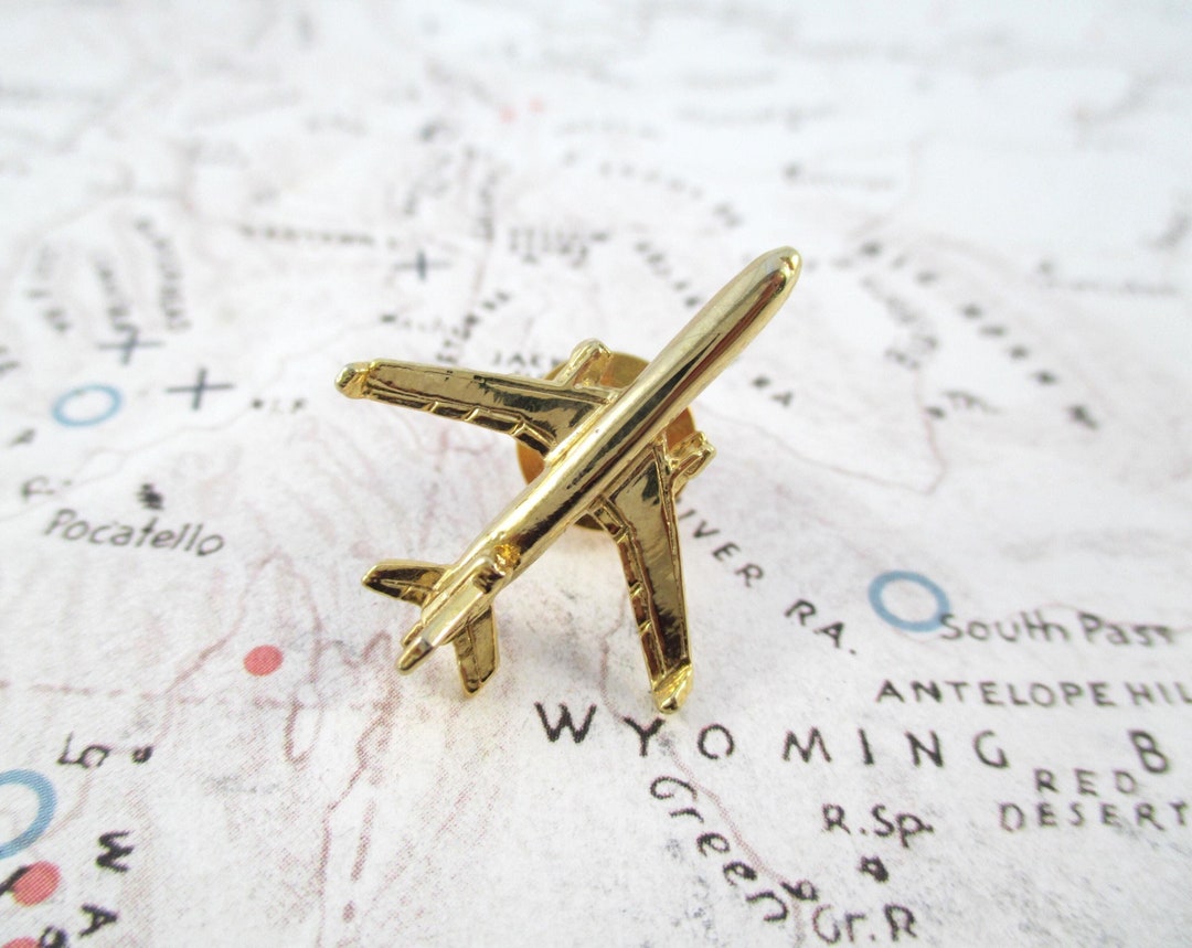 Vintage Airplane Tie Tack Pin - Etsy