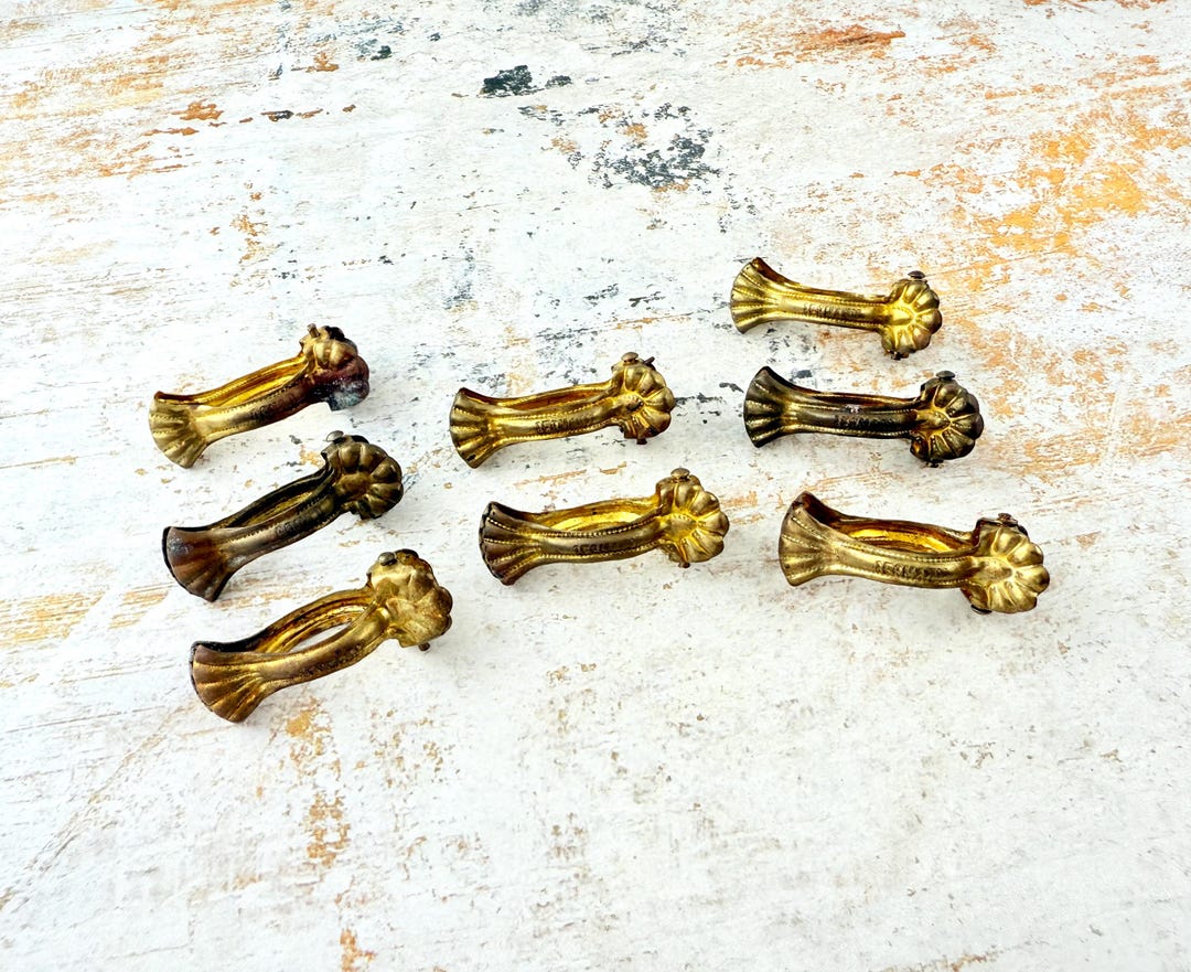 Eight Vintage German Metal Curtain Claw Clips - Etsy