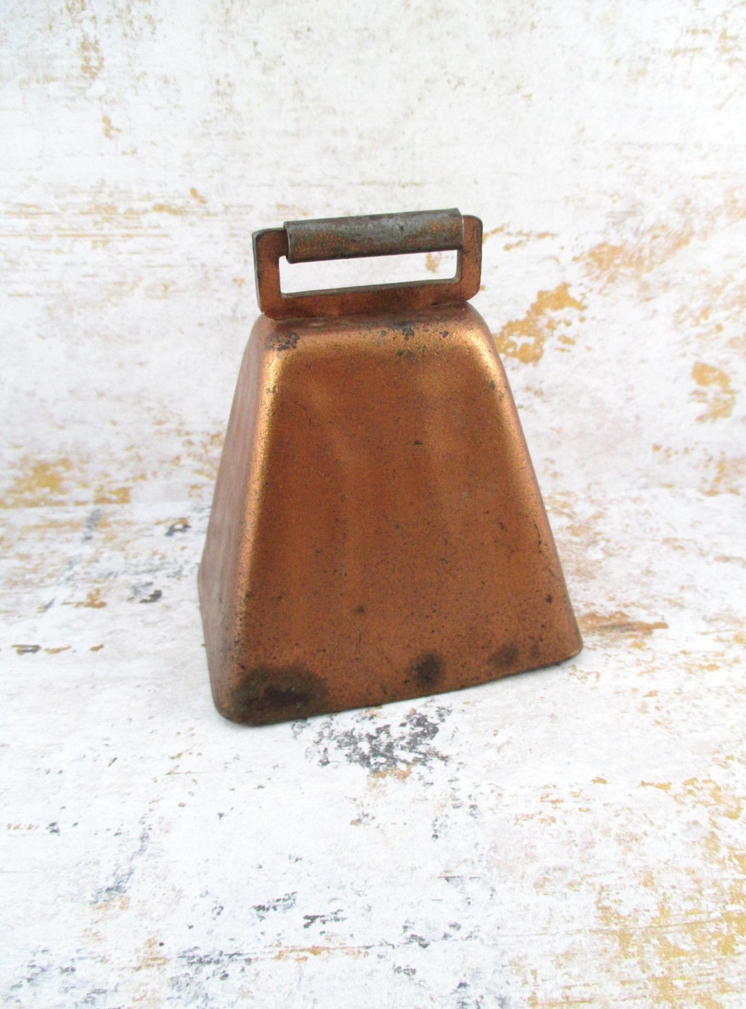 Vintage Copper Toned Metal Cow Bell B - Etsy