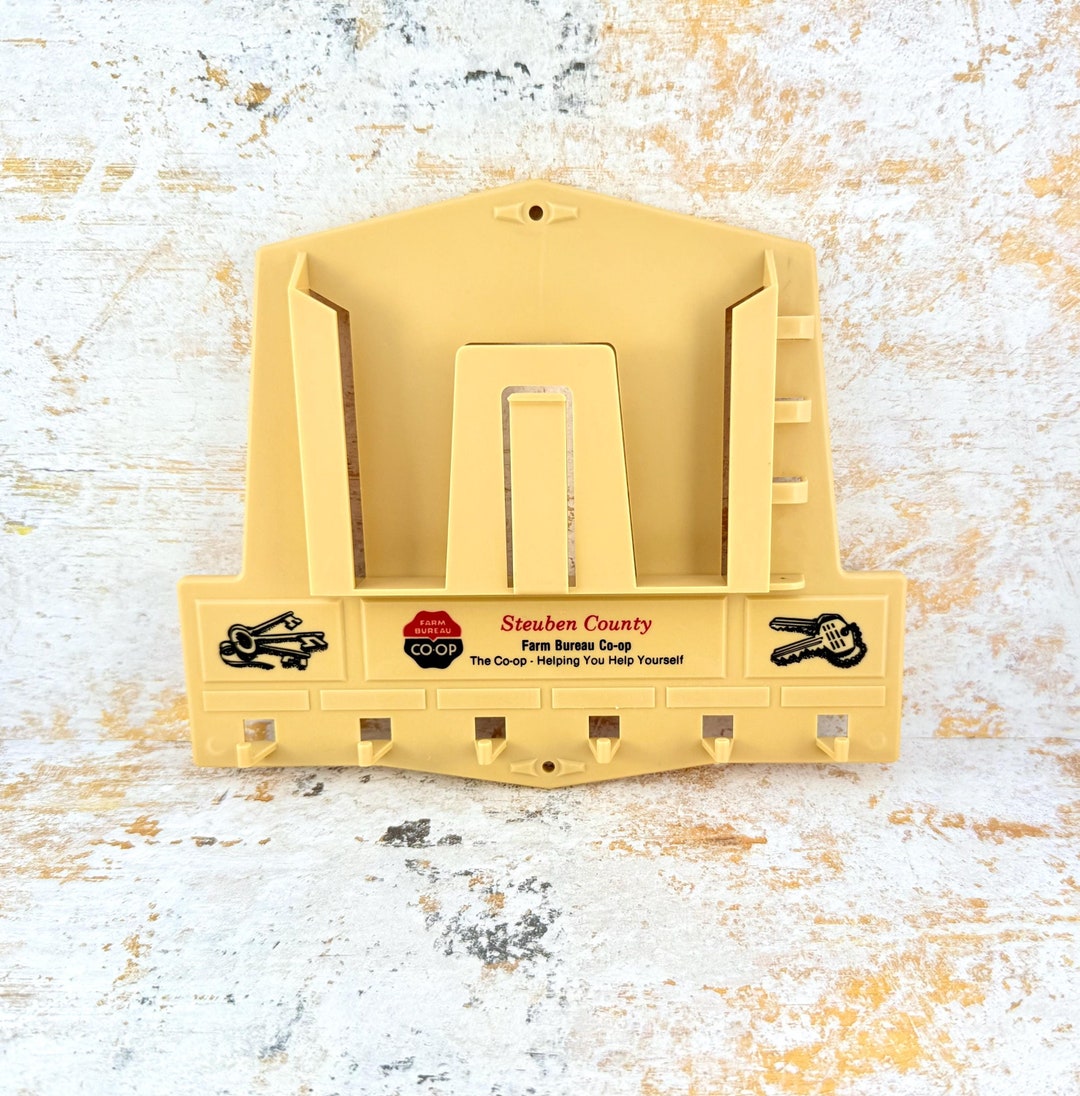 Vintage Advertising Key Rack and Notepad Holder Steuben County Farm ...