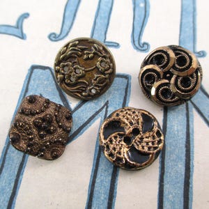 Eight Vintage Detailed Victorian and Mid Century Buttons - Etsy