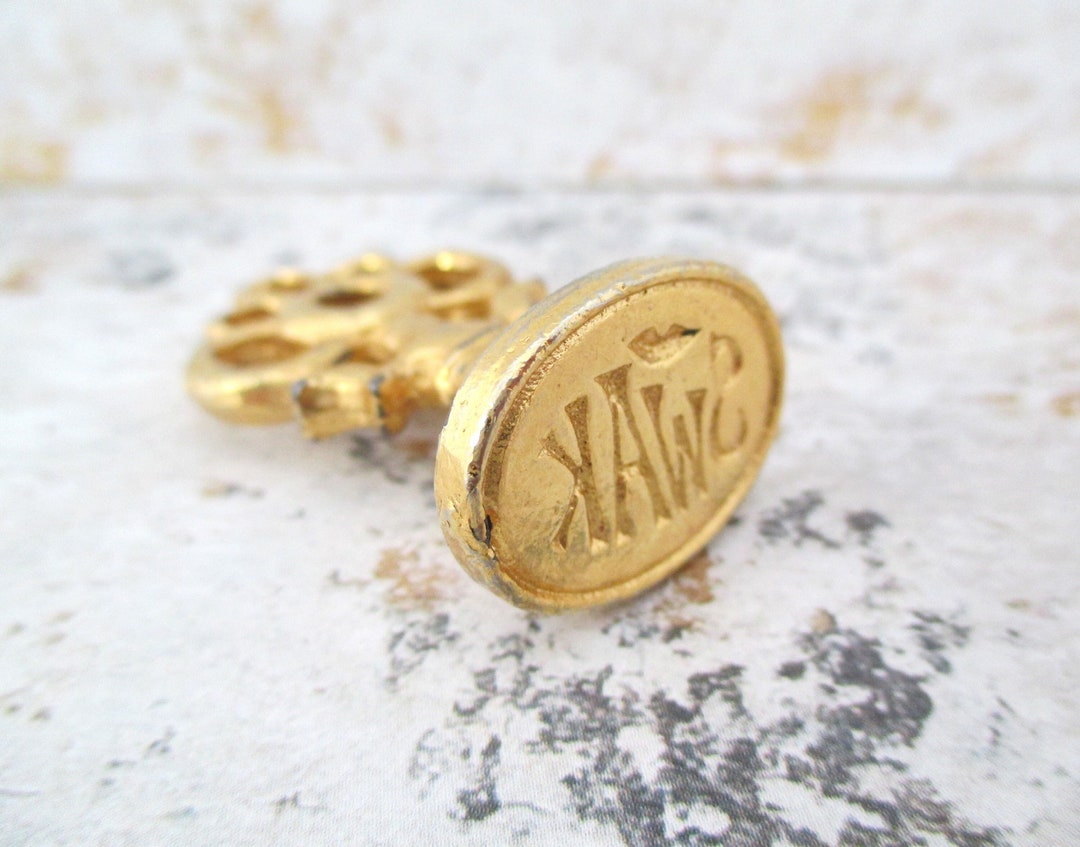 Little Vintage Brass Wax Stamp SWAK - Etsy