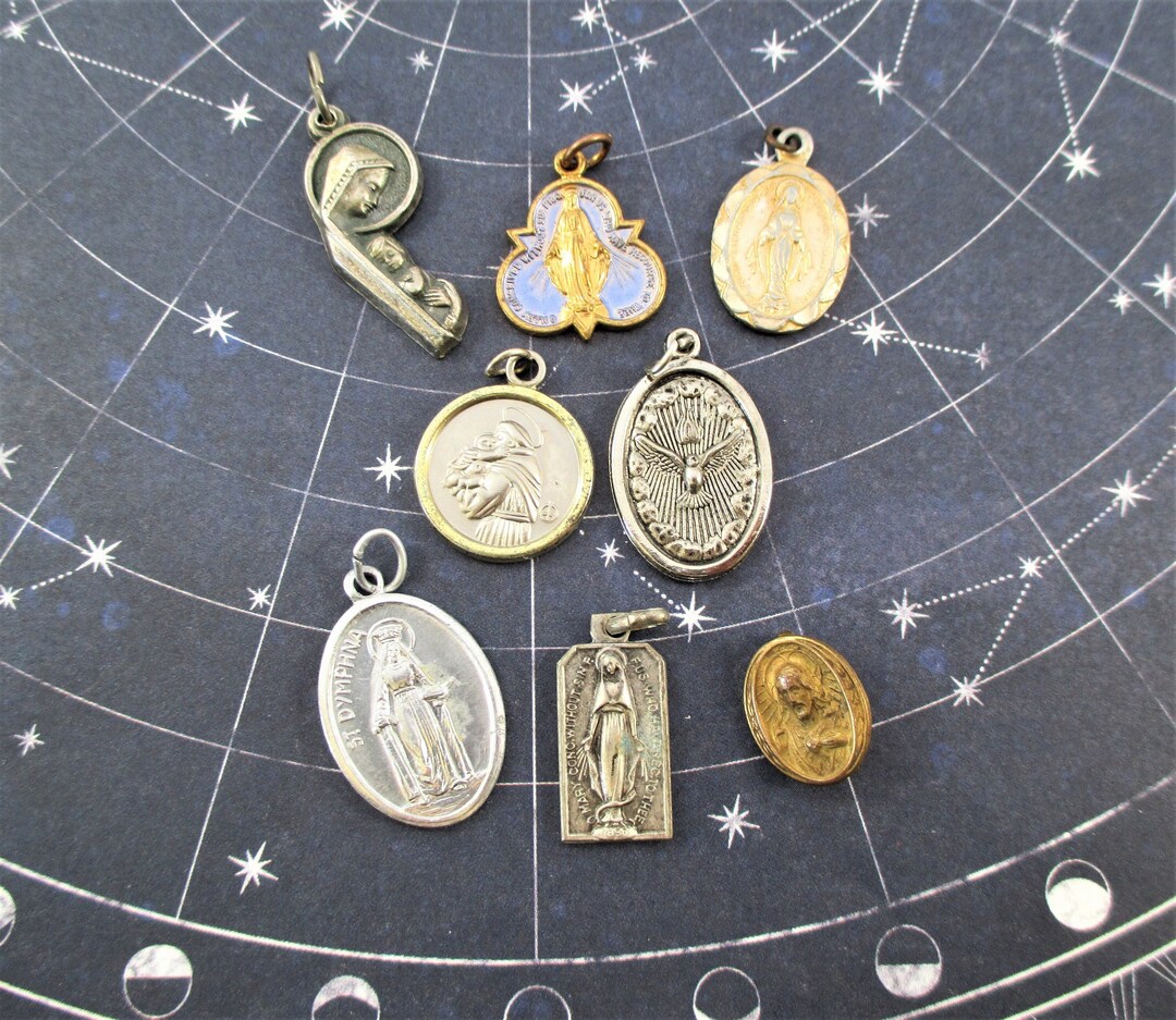 Eight Vintage Assorted Religious Amulets - Etsy