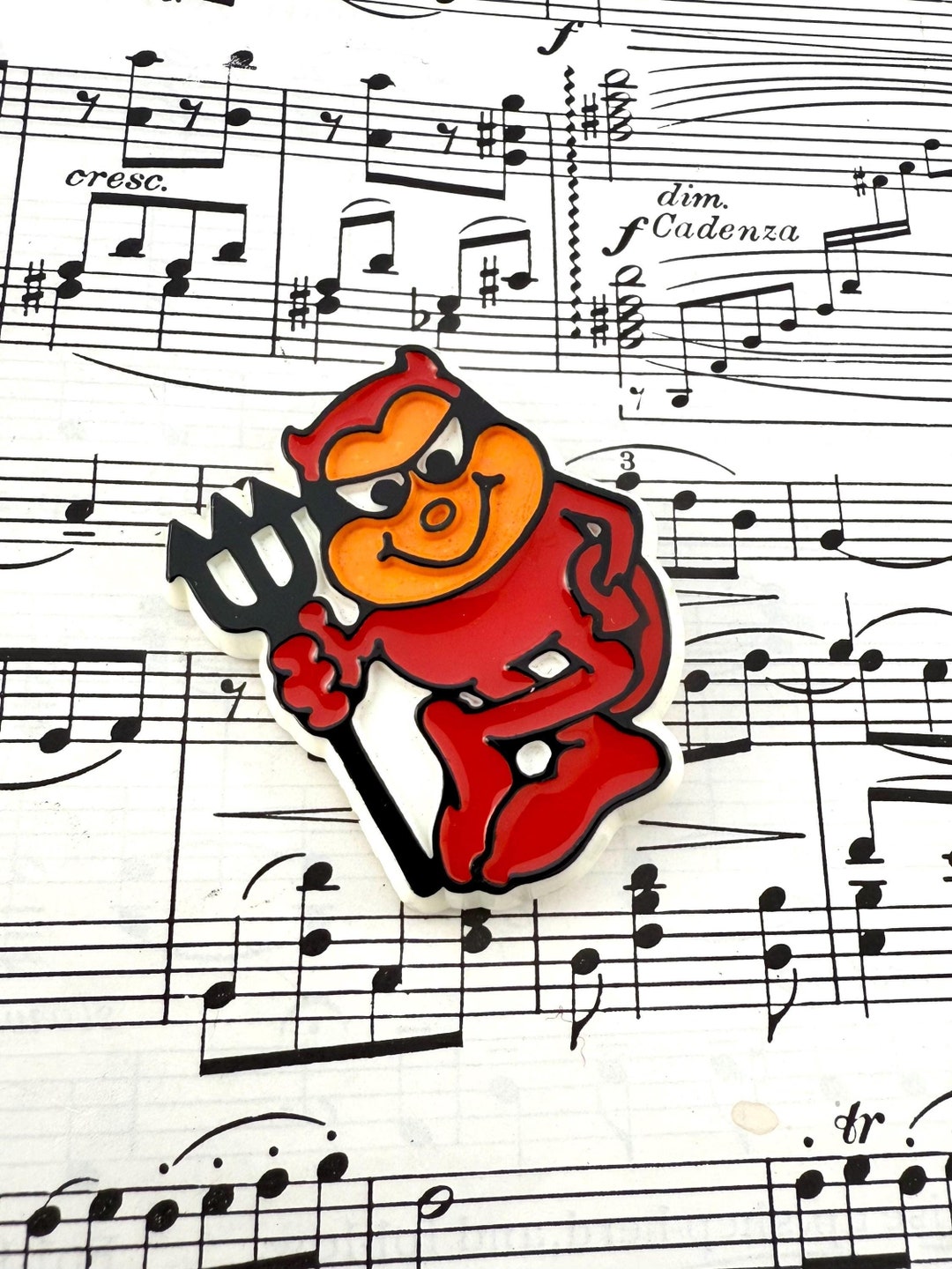 Vintage Hallmark Devil With a Pitchfork Halloween Pin - Etsy
